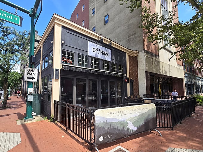 DT Prime's modern exterior brings big-city energy to Charleston. Glass, brick, and steel—the perfect frame for the art of great steak.