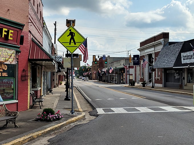 Fort Payne's main street whispers stories of simpler times when neighbors knew each other's names.
