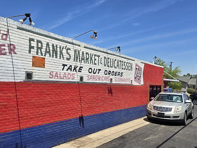 That patriotic paint job isn't just for show; it signals honest American deli tradition served up daily since forever.
