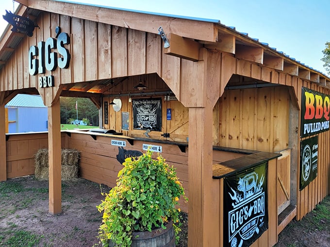 GIG'S rustic wooden shack looks like it was built by BBQ elves with one mission: to smoke meat until it surrenders all its flavor.