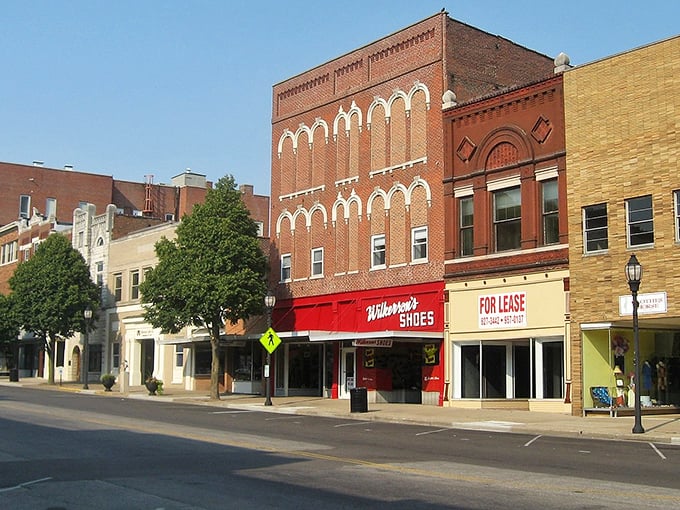 Henderson's colorful storefronts create a rainbow of shopping opportunities where each building has its own unique personality.