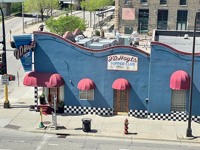 That distinctive blue wave design makes this downtown supper club impossible to miss - and unforgettable to experience.
