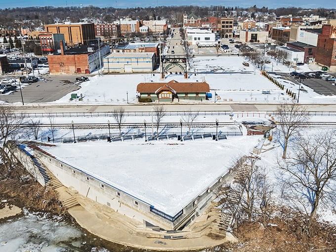 Logansport’s historic downtown glows with winter charm, where local businesses welcome you with warm Hoosier hospitality.