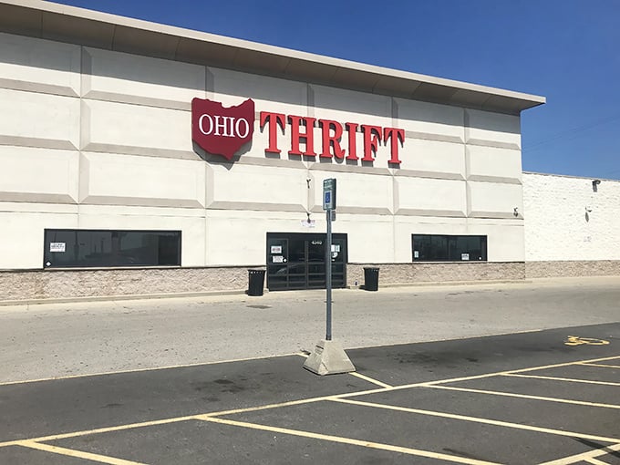 Ohio Thrift's clean white building stands like a monument to secondhand shopping excellence on West Broad Street.