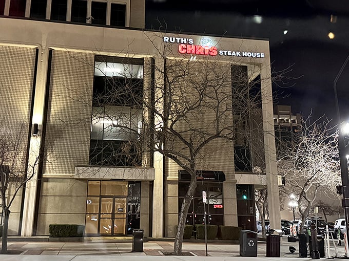 Ruth's Chris downtown location stands tall and proud. Where butter-sizzled steaks have their own zip code.