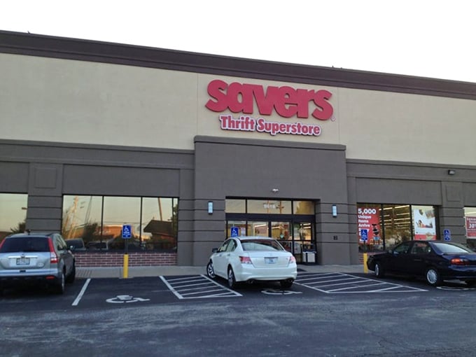 Savers' understated exterior is the Clark Kent to its Superman interior—unassuming outside, but packed with super savings inside!