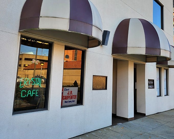 Those classic striped awnings at Crystal Cafe have sheltered generations of breakfast lovers. Some traditions are worth preserving—especially delicious ones.
