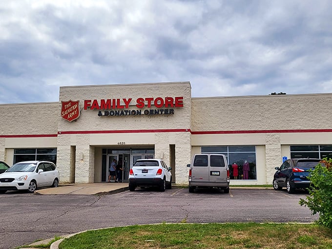 This Salvation Army location looks more like a department store than a thrift shop—first impressions that promise organized treasure hunting.
