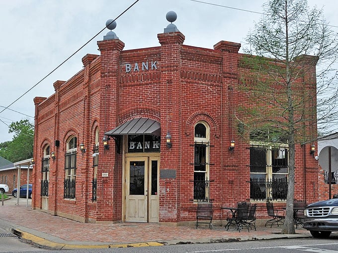 Ville Platte's brick buildings house local businesses where prices remain refreshingly reasonable. That Rexall sign is older than most retirement accounts!