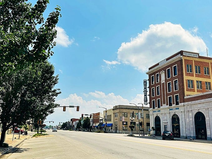 Parsons' downtown architecture stands proud like a testament to railroad boom days and enduring community values.