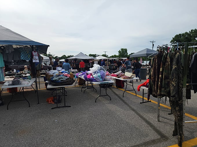 Weekend warriors gather here where outdoor shopping meets small-town charm and everybody knows your bargaining style.