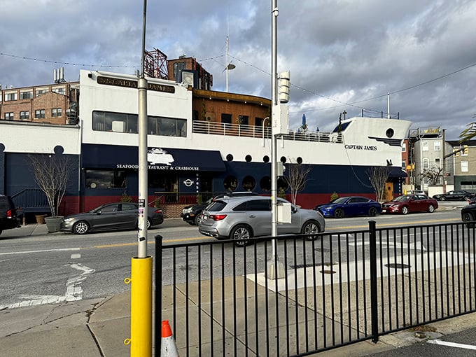 Captain James: Land ho! This ship-shaped restaurant permanently docked on Boston Street serves seafood worthy of its nautical design.