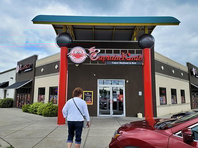 Captain Krab: Clean lines and a striking entrance prepare you for the flavor explosion waiting inside. Bring your appetite—and maybe some wet wipes.