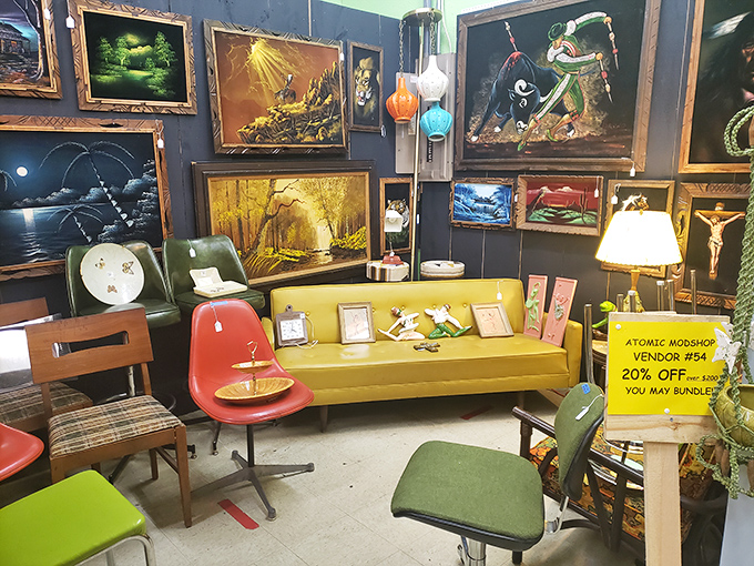 That mustard-yellow sofa isn't just furniture—it's a time machine to family game nights of decades past.