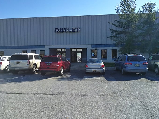 Goodwill Outlet's simple storefront is like a poker player's face – hiding the incredible deals waiting inside.