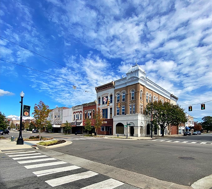 Victorian architecture meets modern dreams on this corner where past and present shake hands.