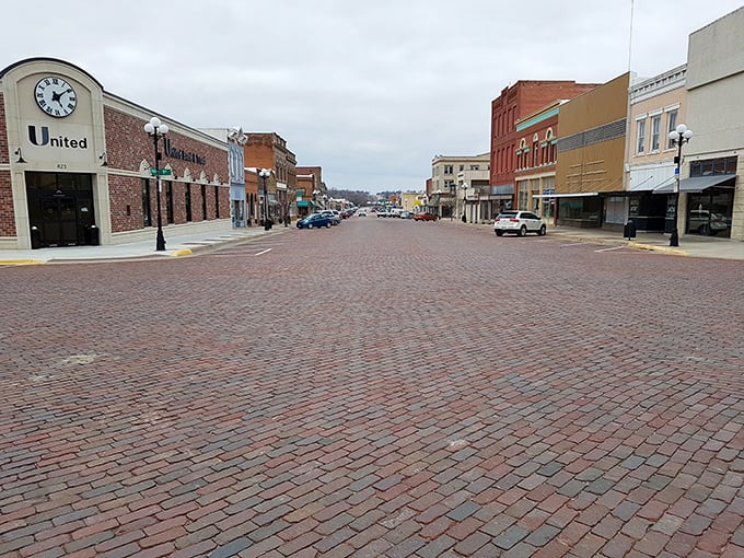 Marysville’s magnificent brick streets anchor a town square that defines small-town Kansas perfection.