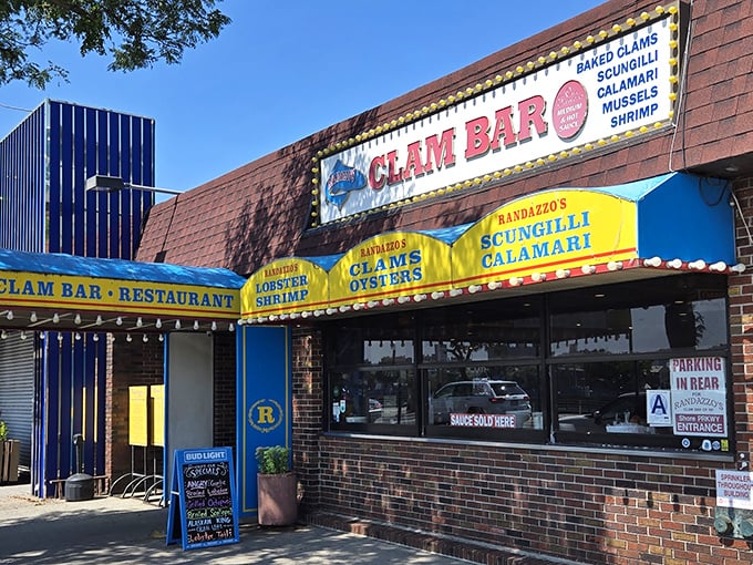When the awning screams "scungilli" and "calamari," you know you've discovered authentic Italian-American seafood gold here.
