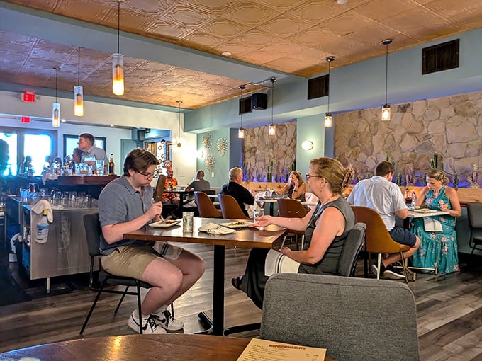 The welcoming interior promises steaks so good, you'll forget why they call it "lonely."