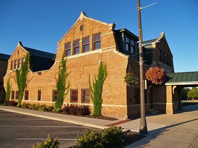 That classic railroad crossing signals a town built on honest work, where people still value community over convenience.