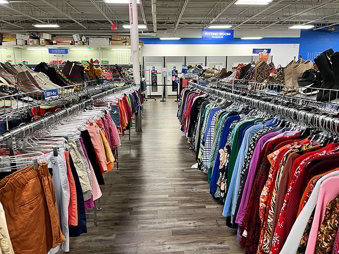 When the aisles are this neat and tidy, finding your perfect piece becomes pure joy.