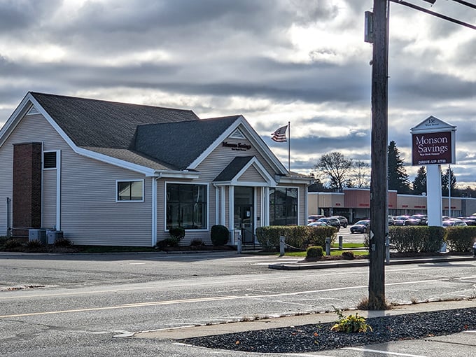 Classic New England architecture tells Ware's story of industrial heritage and modern adaptation.