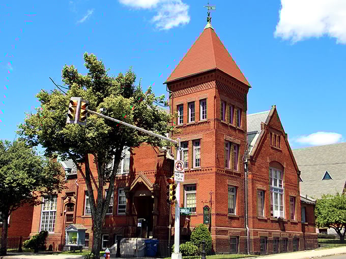The historic buildings of Ware's main street offer a picturesque backdrop for some seriously wallet-friendly shopping and dining.