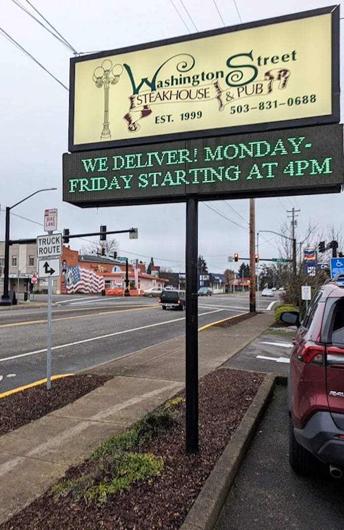 That delivery van outside? Even the locals can't resist taking these steaks home for special occasions.