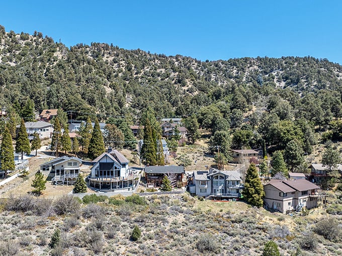 Mountain homes dot Wrightwood's landscape, where neighbors know each other and nature is your backyard entertainment center.