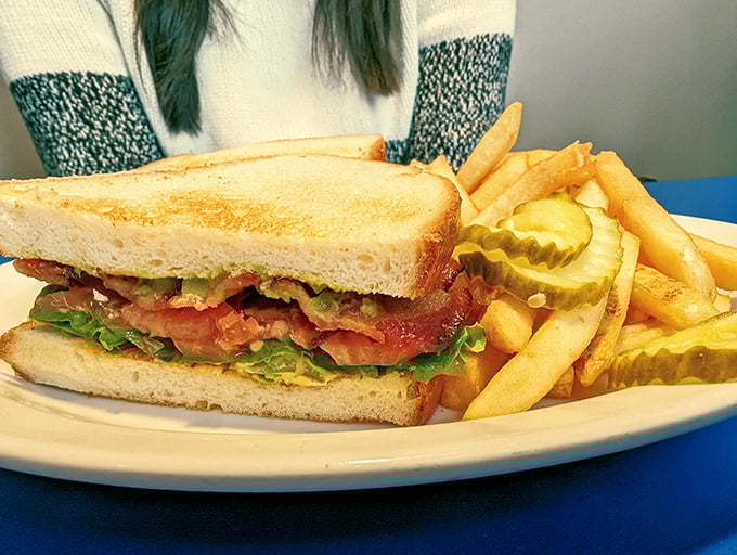 The BLT—where bacon, lettuce and tomato achieve that rare harmony usually reserved for 1960s vocal groups. Those fries are the backup singers.