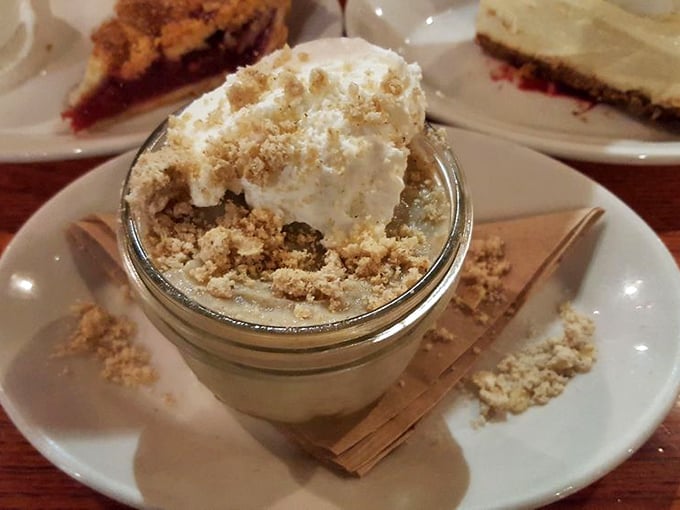 This mason jar of banana pudding doesn't just satisfy a sweet tooth—it transports you straight to your grandmother's kitchen, minus the cheek pinching. 