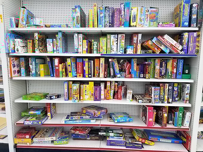 Board game heaven for rainy day enthusiasts. One person's "we already have Monopoly" is another's complete collection waiting to happen.