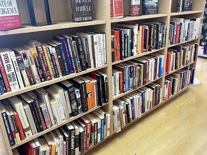 Literary worlds stacked floor to ceiling – where else can you find Stephen King rubbing shoulders with Julia Child?