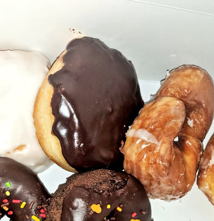 Chocolate meets vanilla in these half-dipped beauties, proving that sometimes life's greatest pleasures come from simple contrasts.
