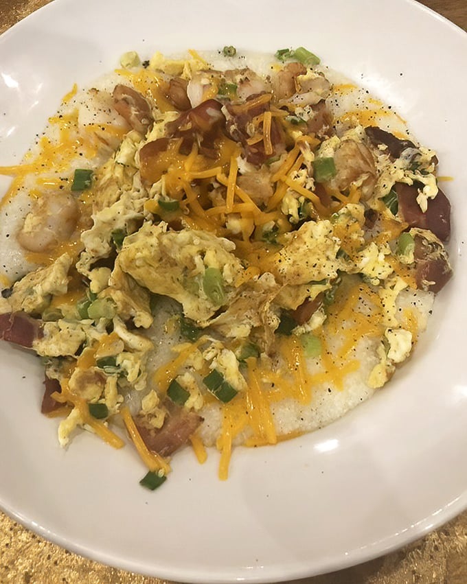 Not your grandma's grits (though she'd approve)—loaded with eggs, cheese, and savory additions that transform this Southern staple into a New Jersey masterpiece.