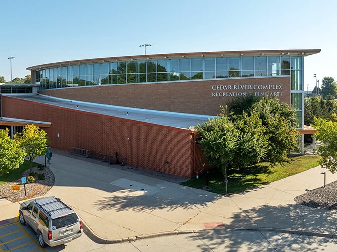The Cedar River Complex isn't just a building—it's Osage's community living room, where fitness meets fine arts without big-city membership fees.