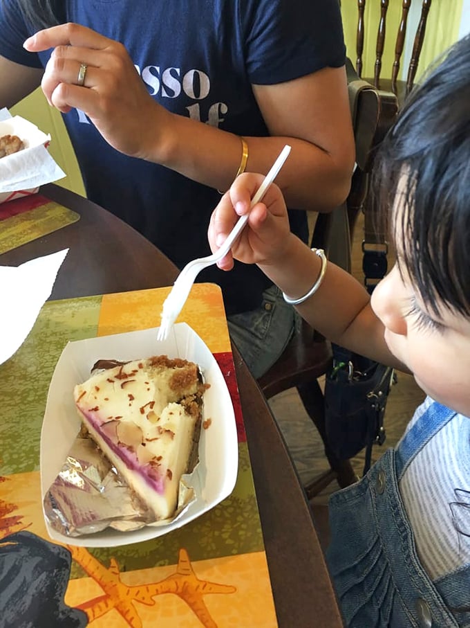 Even dessert gets special treatment here. This cheesecake slice might make you forget you came for chicken in the first place.