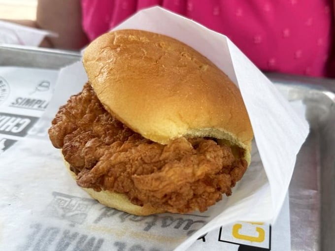 The perfect chicken sandwich doesn't exi— Oh wait, there it is, peeking out from that wrapper like it knows exactly what it's doing to my willpower.