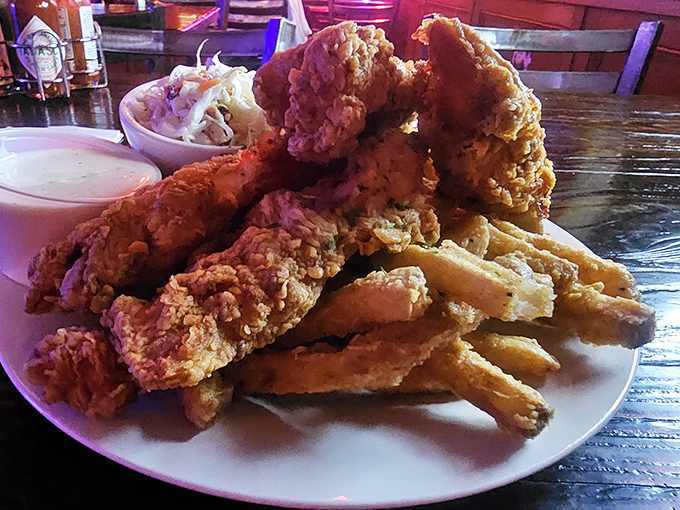 Chicken tenders and fries that make you question why you ever bothered with fancier food – sometimes simple really is better.