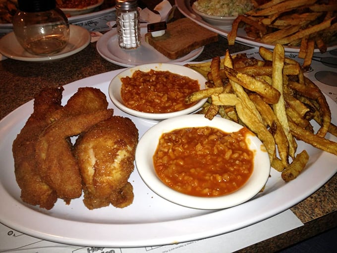 Barberton's signature meal in all its glory – where the "hot sauce" isn't spicy but a tomato-rice revelation that changes everything.
