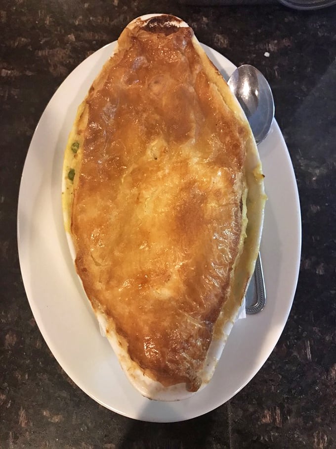 Comfort food gets dressed up. This golden-topped pot pie isn't just dinner—it's a warm hug after a long day, with a buttery crust that deserves its own fan club.