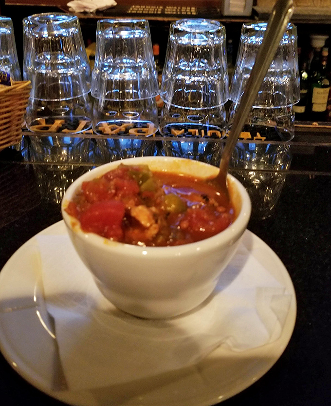 A hearty chili that doesn't need to shout about its credentials—chunky, savory, and exactly what Lake Erie winters were invented for.