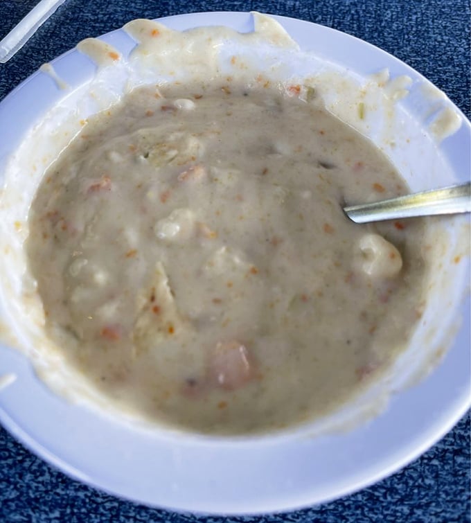 Clam chowder so creamy and packed with seafood, you'll want to swim in it. Spoon optional, face-planting tempting.
