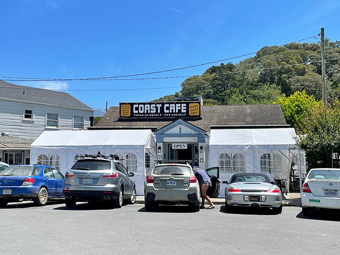 The Coast Cafe serves up local flavors with a side of small-town charm – where the parking lot's always full for good reason.
