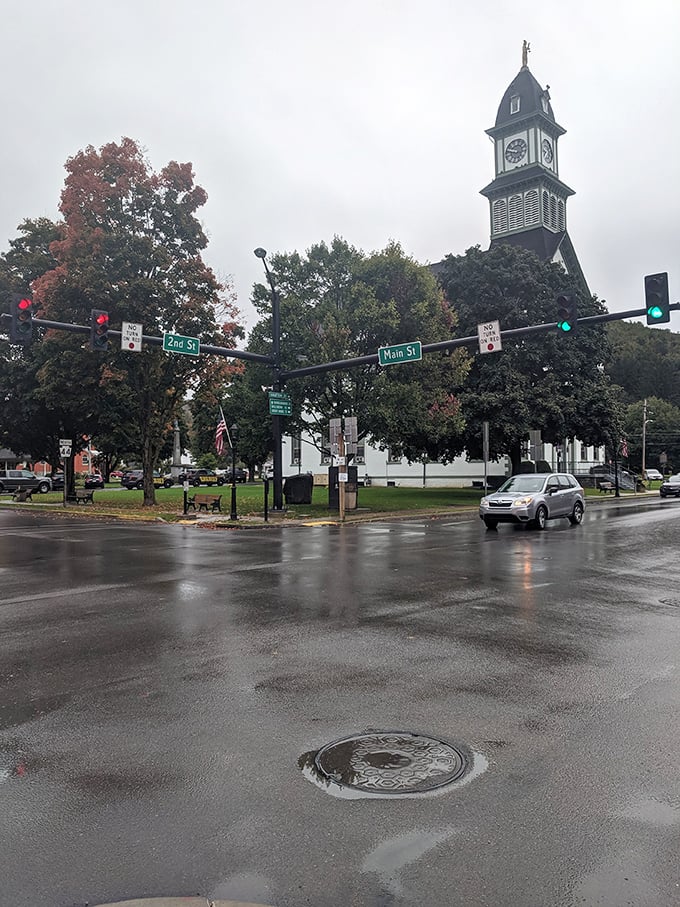 That clock tower isn't just keeping time – it's keeping watch over generations of Coudersport residents at the intersection of Main and 2nd Streets.