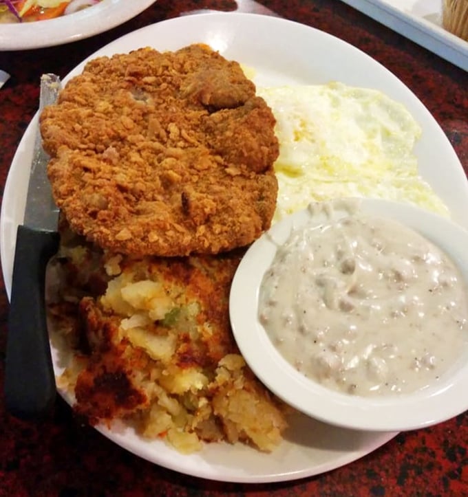 Country fried steak with gravy so good you'll want to write home about it – if you weren't too busy cleaning your plate.