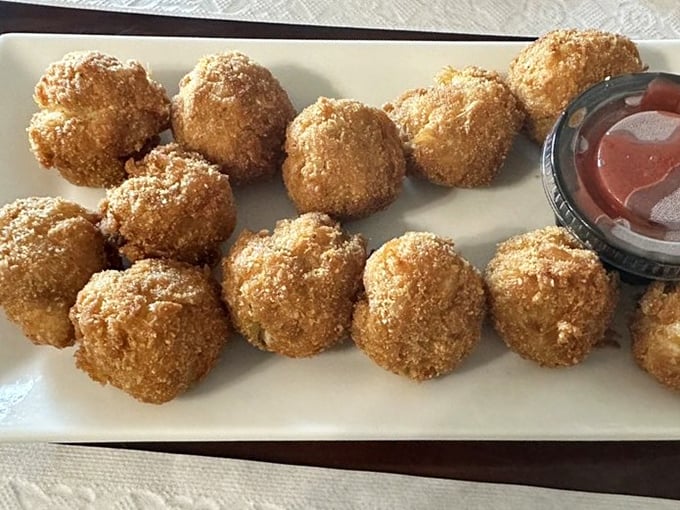 These golden-fried crab balls are the Eastern Shore's answer to donut holes—except these spheres of happiness are packed with sweet Maryland crab meat.