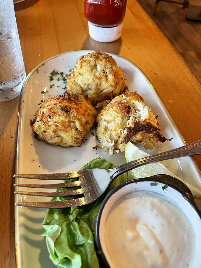 Crab cakes that are actually crab—what a concept! These golden-brown beauties contain more lump meat than most seafood restaurants on the coast.