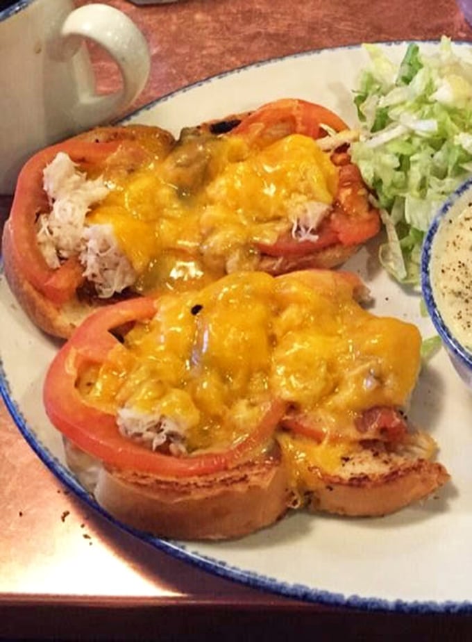 This crab sandwich doesn't mess around – it's all killer, no filler, just like the good old days.