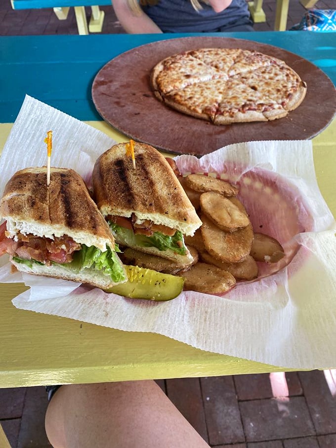 This sandwich isn't just lunch; it's Cuba and America having a delicious diplomatic summit between two pieces of perfectly pressed bread.